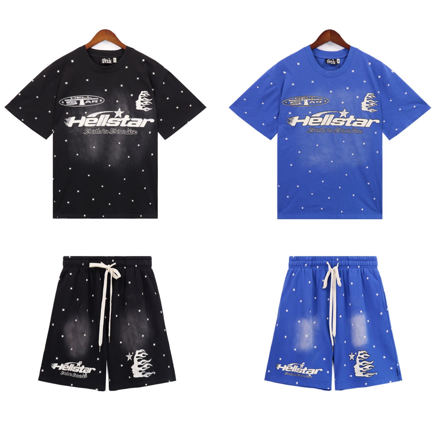 Hellstar original quality 1:1 tee shirts and shorts sets for men and w – csmeistreet